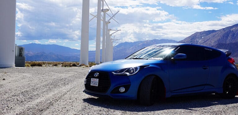 Matte Blue Hyundai Veloster