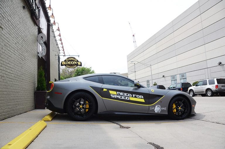 F12 Berlinetta Matte Wrapped With Custom Decals