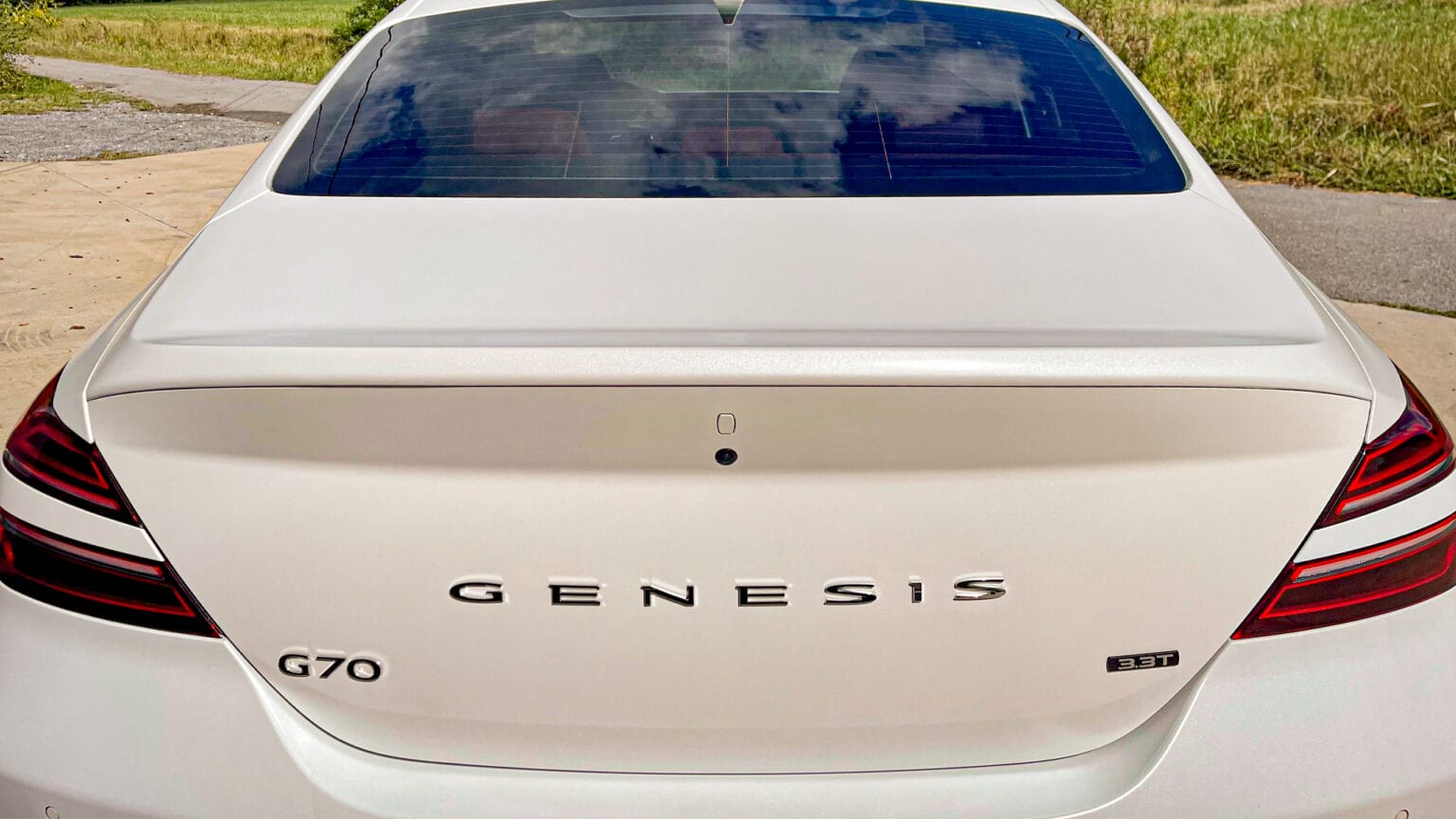Matte White 2022 Genesis G70 Protected with Matte Paint Coating Pro ...