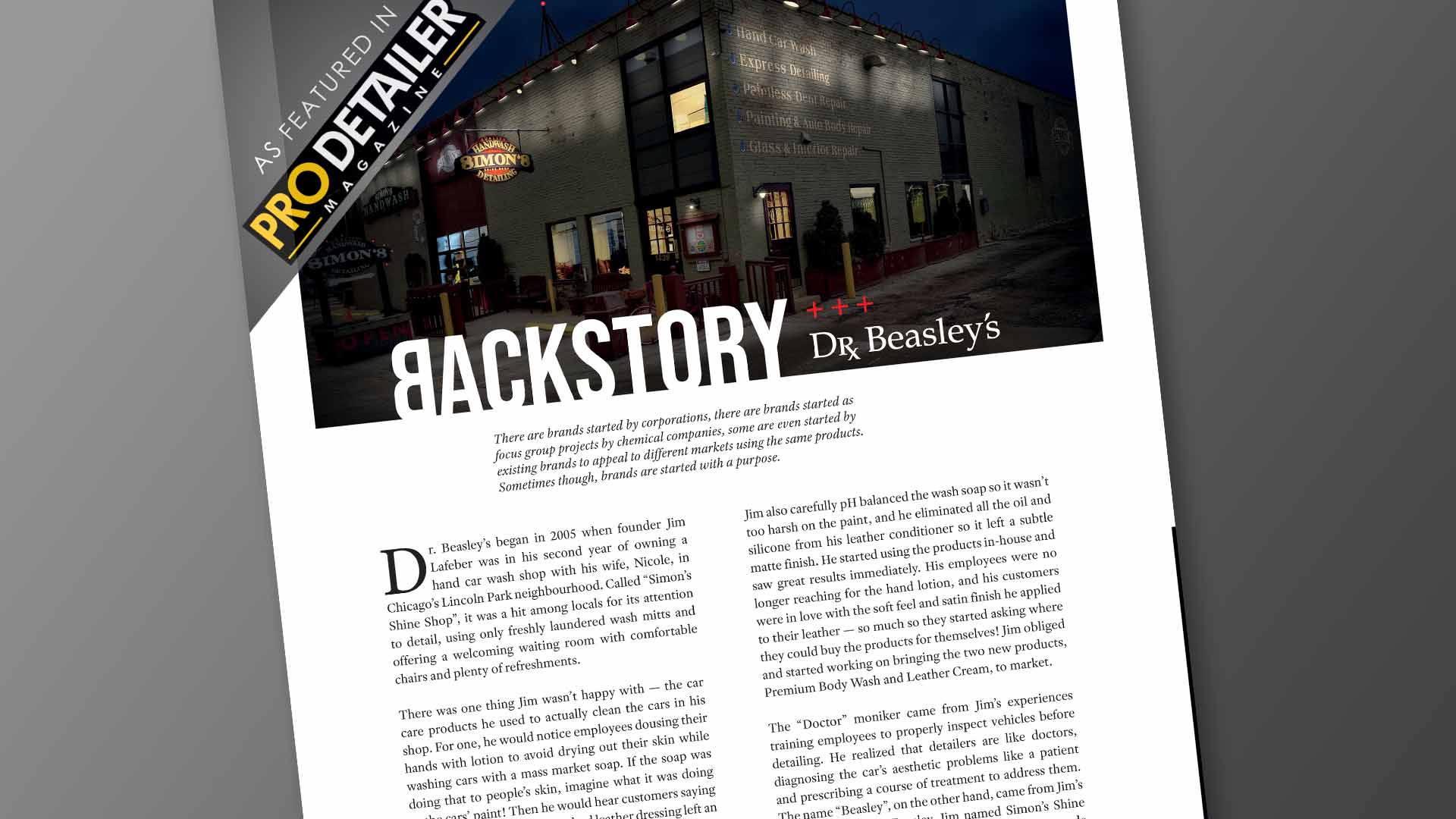 Dr. Beasley's Featured in Pro Detailer Magazine Issue 18